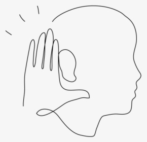 Listening - Sketch, HD Png Download - kindpng