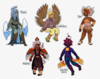 Five Thematic Angels , Png Download - Cartoon, Transparent Png - kindpng