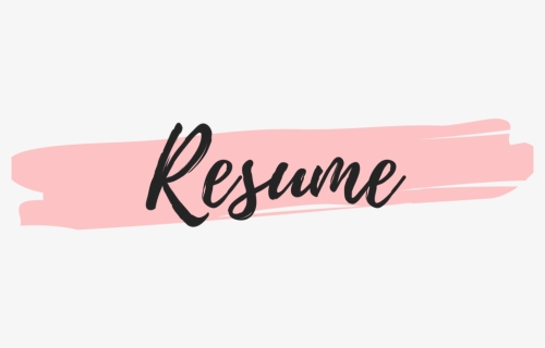 Resume - Calligraphy, HD Png Download - kindpng