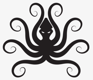 Octopus Silhouette-1579686551 - Octopuses, HD Png Download - kindpng